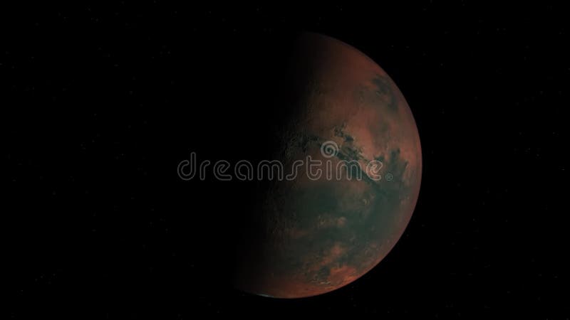 Animation of Mars Isolated on Black Background. 4K Stock Footage ...