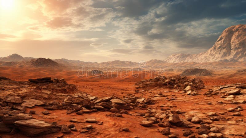 Red sands of Mars stock illustration. Illustration of mars - 949516