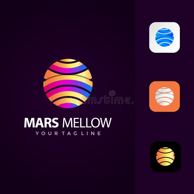 Mars Mellow Logo Design Premium Stock Vector - Illustration of ...