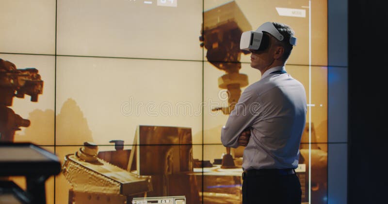 Mars Mission Leader Using VR Headset Stock Photo - Image of mars ...