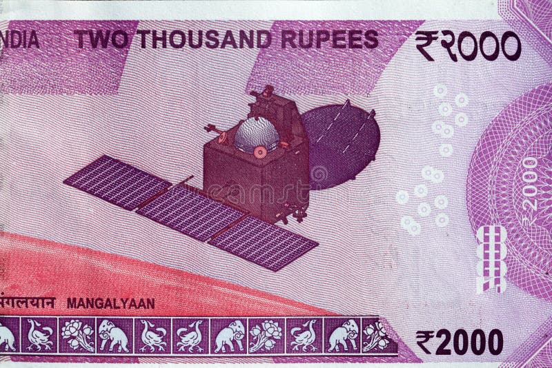 The Mars Orbiter Mission MOM - Mangalyaan on Indian 2000 Rupee Note ...