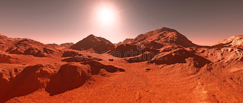 Mars Planet Background, 3d Render of Imaginary Mars Planet Terrain ...