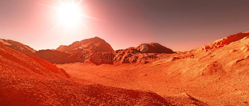 Mars Planet Background, 3d Render of Imaginary Mars Planet Terrain ...