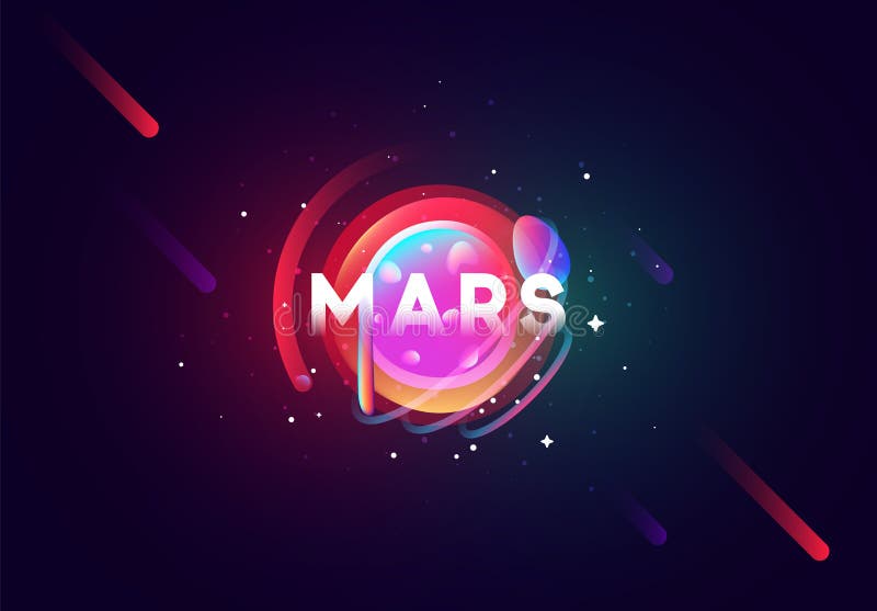 Mars Planet Bright Abstract Illustration. Stock Illustration ...