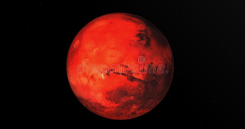 Mars Planet 3D Cinematic Animation. Stock Video - Video of celestial ...