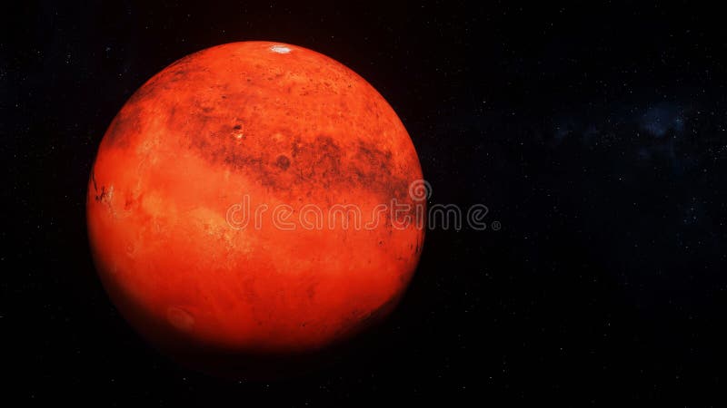 3d Render. Martian Landscape, the Surface of Mars Stock Illustration ...