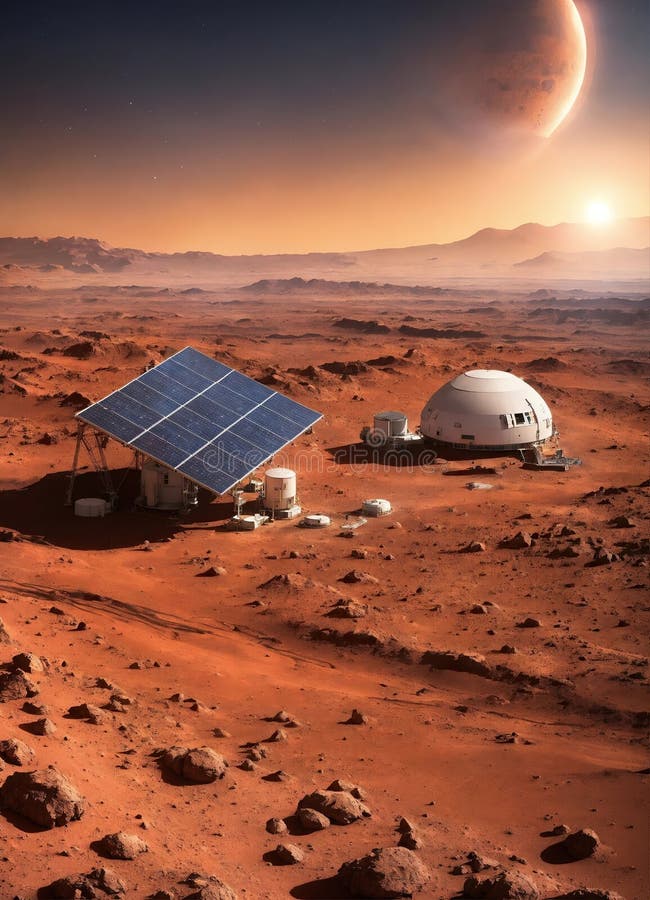 Mars Planet. 3D Render. Science Fiction Illustration Stock Illustration ...