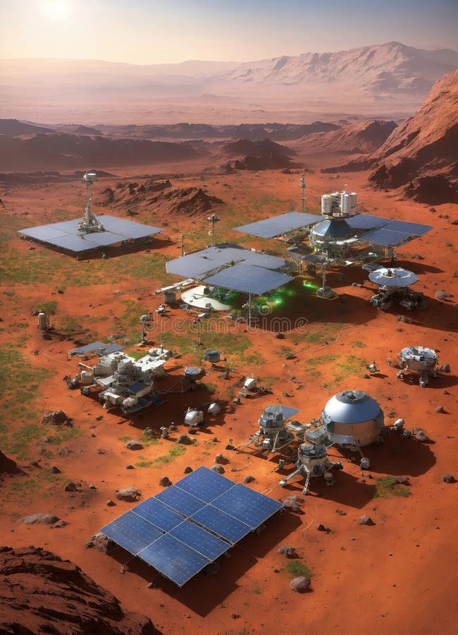 Mars Planet. 3D Render. Science Fiction Illustration Stock Illustration ...