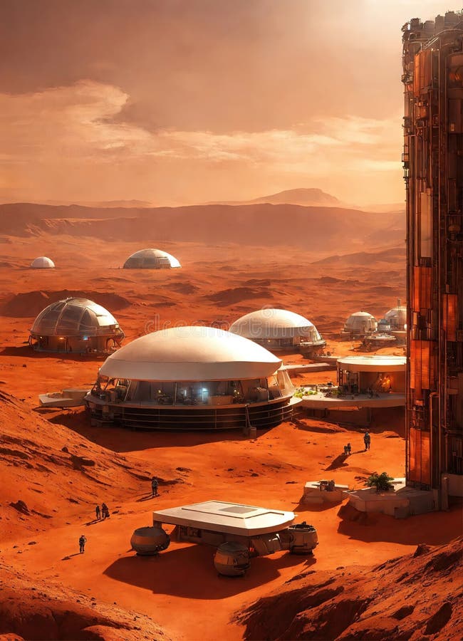 Mars Planet. 3D Render. Science Fiction Illustration Stock Illustration - Illustration of ...