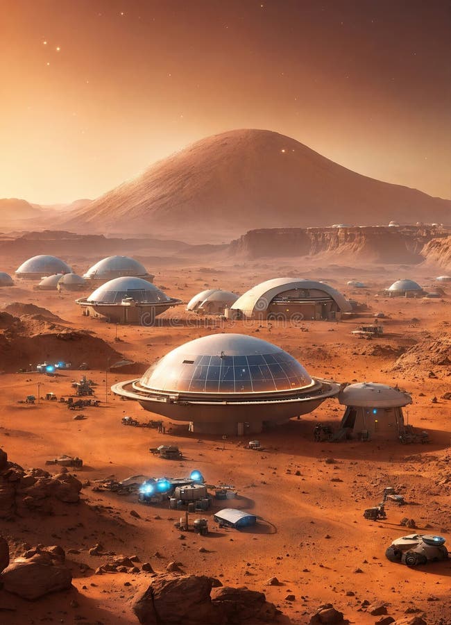 Mars Planet. 3D Render. Science Fiction Illustration Stock Image ...