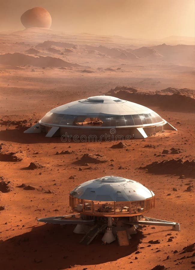 Mars Planet. 3D Render. Science Fiction Illustration Stock Illustration ...