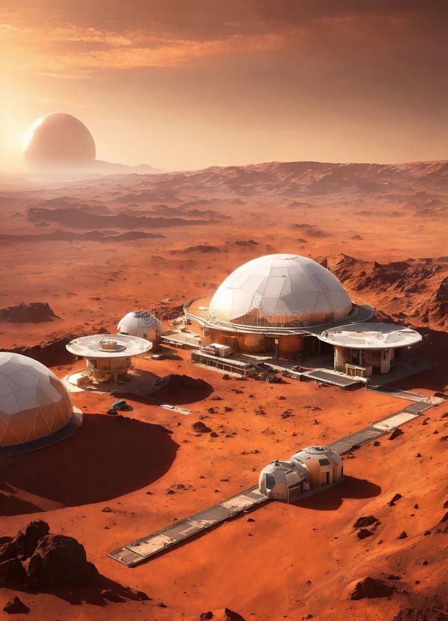 Mars Planet. 3D Render. Science Fiction Illustration Stock Illustration ...