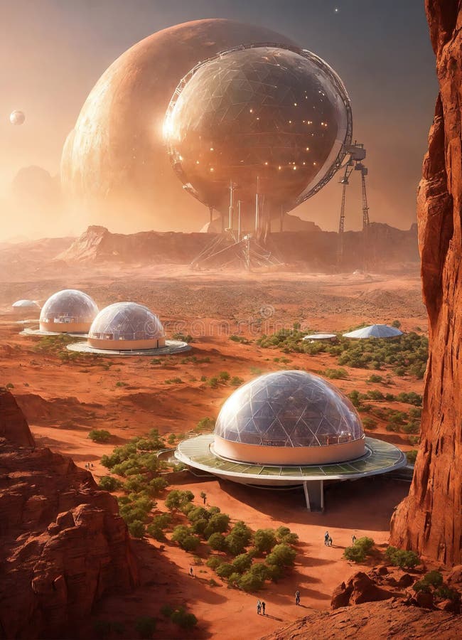 Mars Planet. 3D Render. Science Fiction Illustration Stock Illustration ...