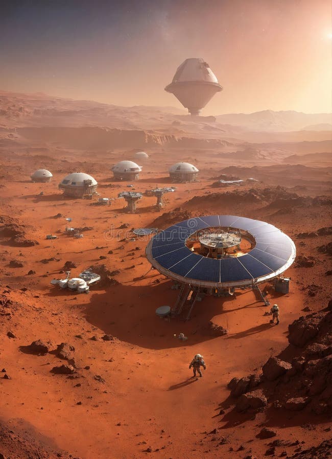 Mars Planet. 3D Render. Science Fiction Illustration Stock Illustration ...