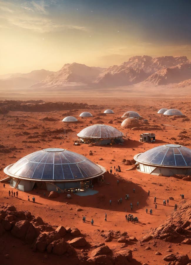 Mars Planet. 3D Render. Science Fiction Illustration Stock Illustration ...