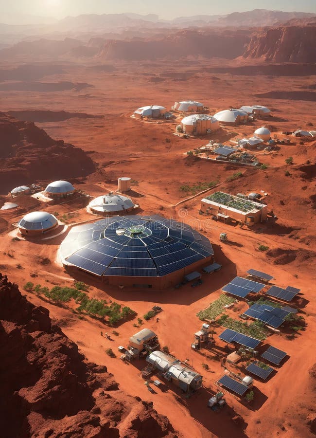 Mars Planet. 3D Render. Science Fiction Illustration Stock Illustration ...