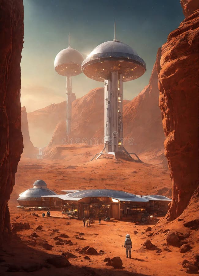 Mars Planet. 3D Render. Science Fiction Illustration Stock Illustration ...