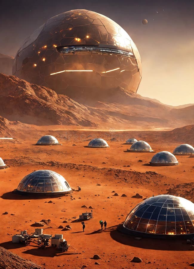 Mars Planet. 3D Render. Science Fiction Illustration Stock Illustration ...