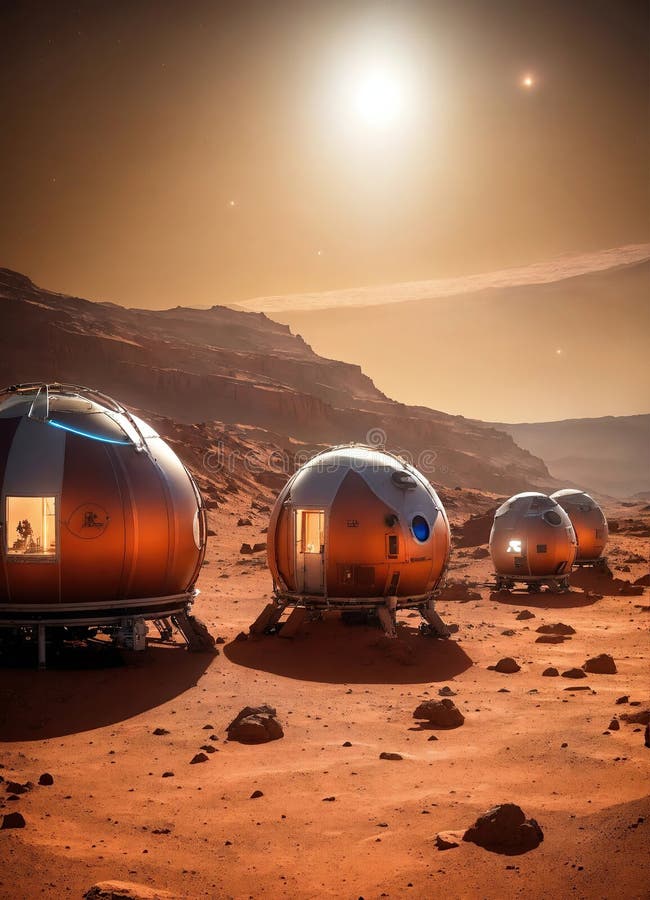 Mars Planet. 3D Render. Science Fiction Illustration Stock Illustration ...