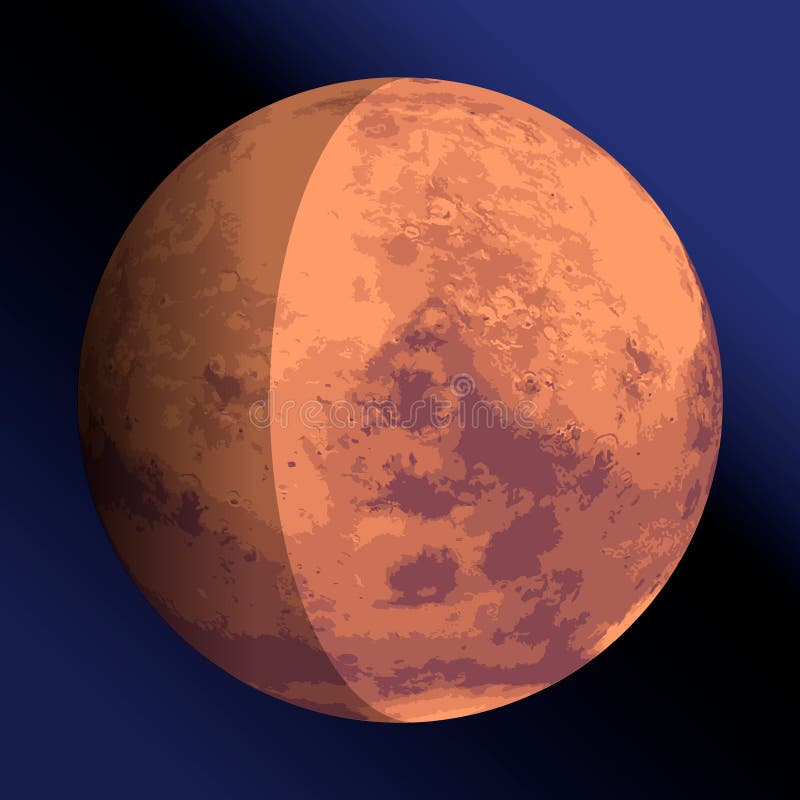 Mars Planet Exploration, Graphic Vector Illustration Stock Vector ...