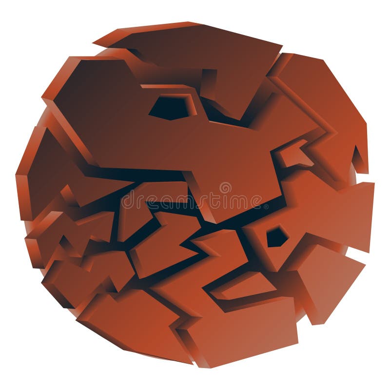 Mars Planet. Globe Texture Map in Flat Style. Mars View from Space ...