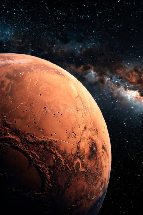 Mars Planet Red Seen from Space. Mars Planet the Red Planet Seen from ...