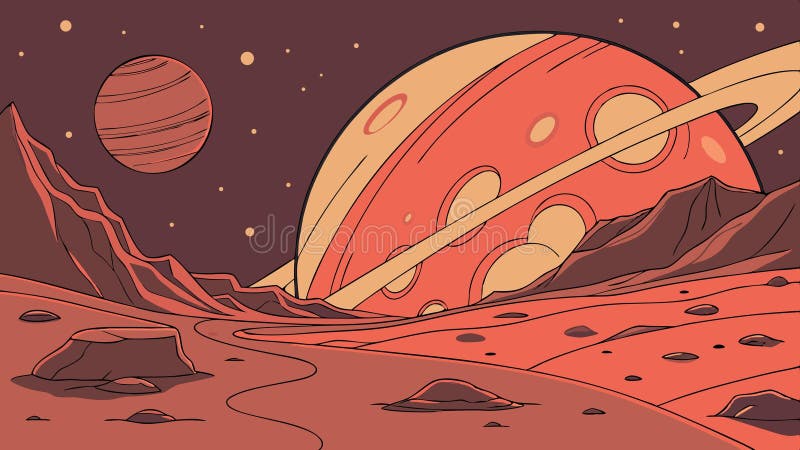 Mars Planet Surface Red, Space Landscape and Planetary View Scenery ...