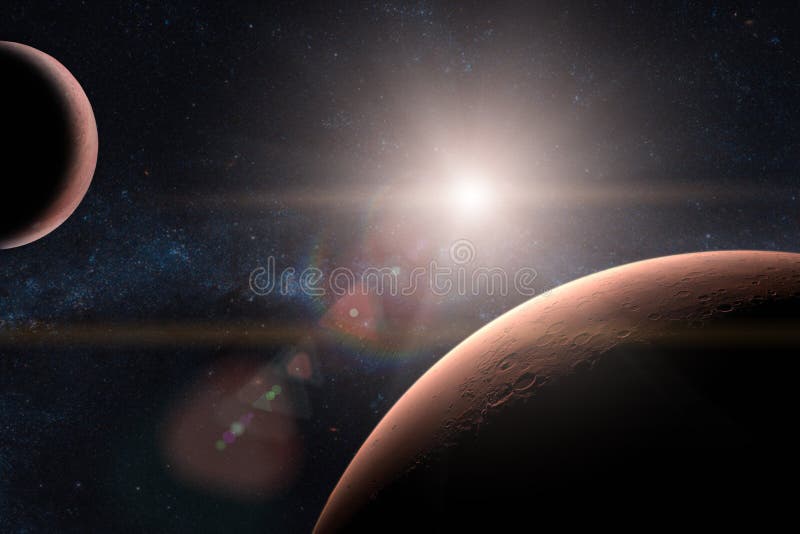 Mars - High Resolution Infographic Presents One of Stock Photo - Image ...