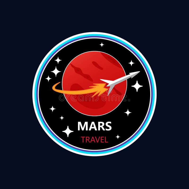 Mars Program Mission. Space Rocket Adventure Mars Vector Illustration ...