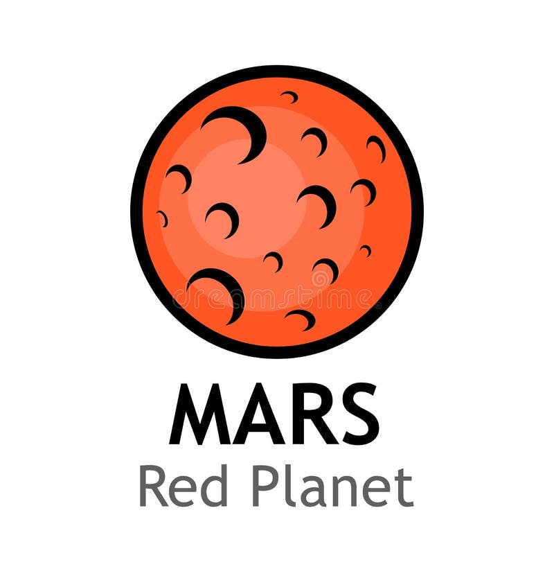 Red Planet Mars stock illustration. Illustration of white - 61639067