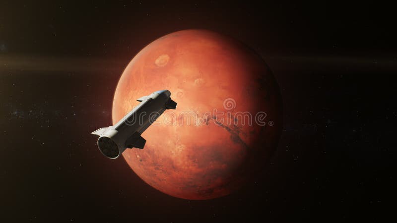 Top View of Research Station, Colony or Scientific Base on Mars Stock ...