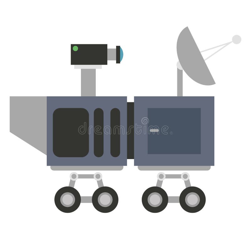 Mars rover curiosity icon stock illustration. Illustration of ...