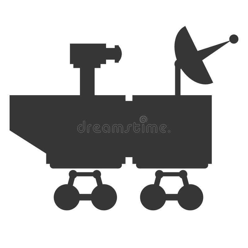 Mars rover curiosity icon stock illustration. Illustration of planet ...