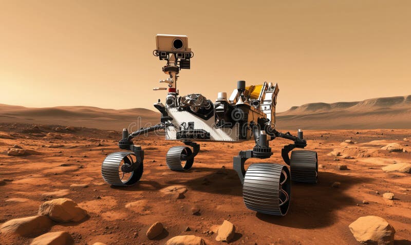 Mars Rover Exploring Martian Surface with Advanced Scientific ...