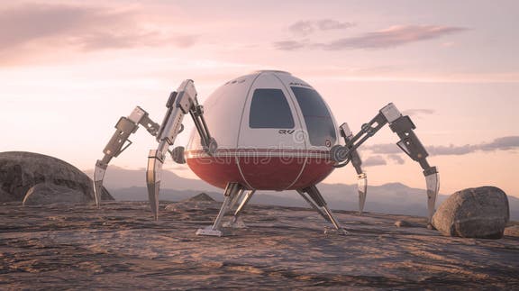 Mars Rover Exploring The Surface Of Mars Image Of Automated Robotic Space Autonomous Vehicle