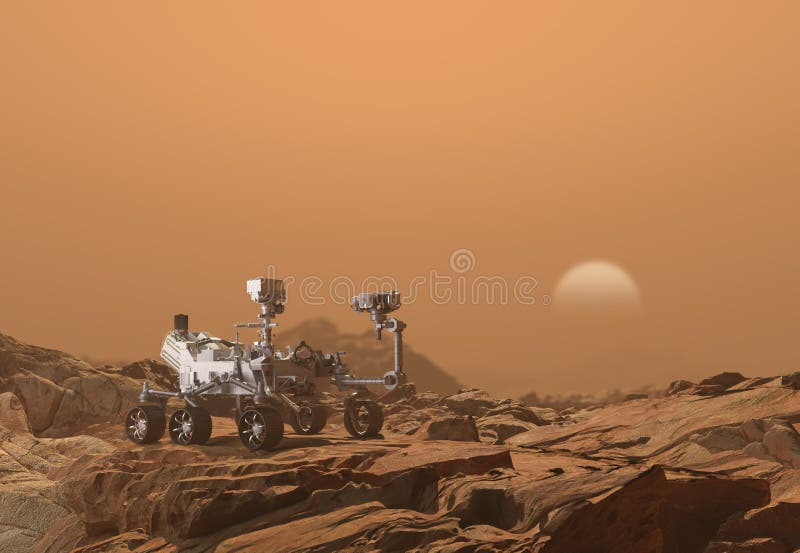 Mars Rover Perseverance Exploring the Red Planet. Exploration Mission ...