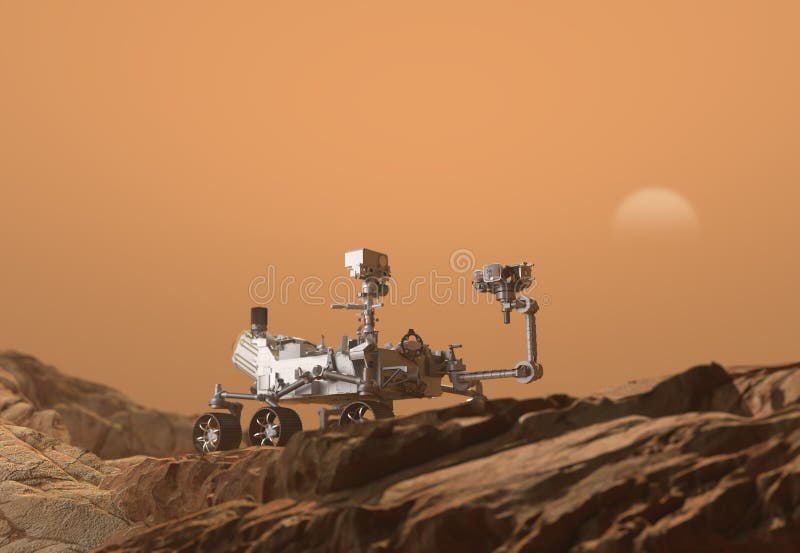 Mars Rover Perseverance Exploring the Red Planet. Exploration Mission ...