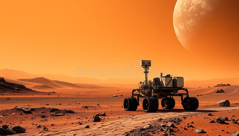 Mars Rover on Planet Surface, Space Exploration, Technology, Science ...