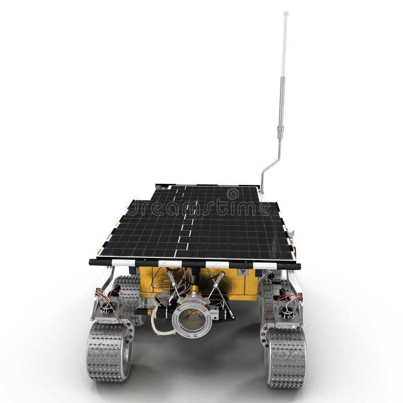 Mars Rover Sojourner 3D Illustration on White Background Stock ...