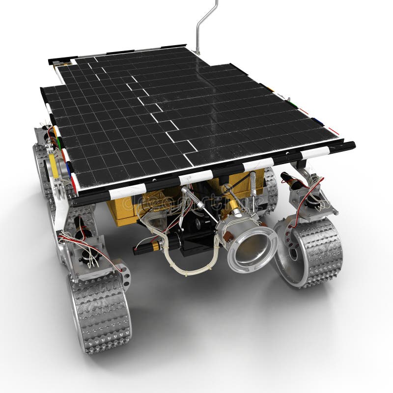 Mars Rover Sojourner 3D Illustration on White Background Stock ...