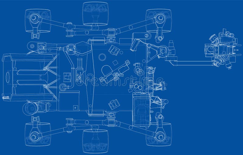 Mars Rover. Vector Rendering of 3d Stock Vector - Illustration of ...