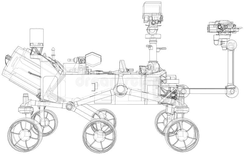 Spirit Space Probe Sketch