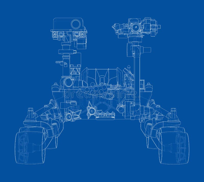 Mars Rover. Vector Rendering of 3d Stock Vector - Illustration of ...