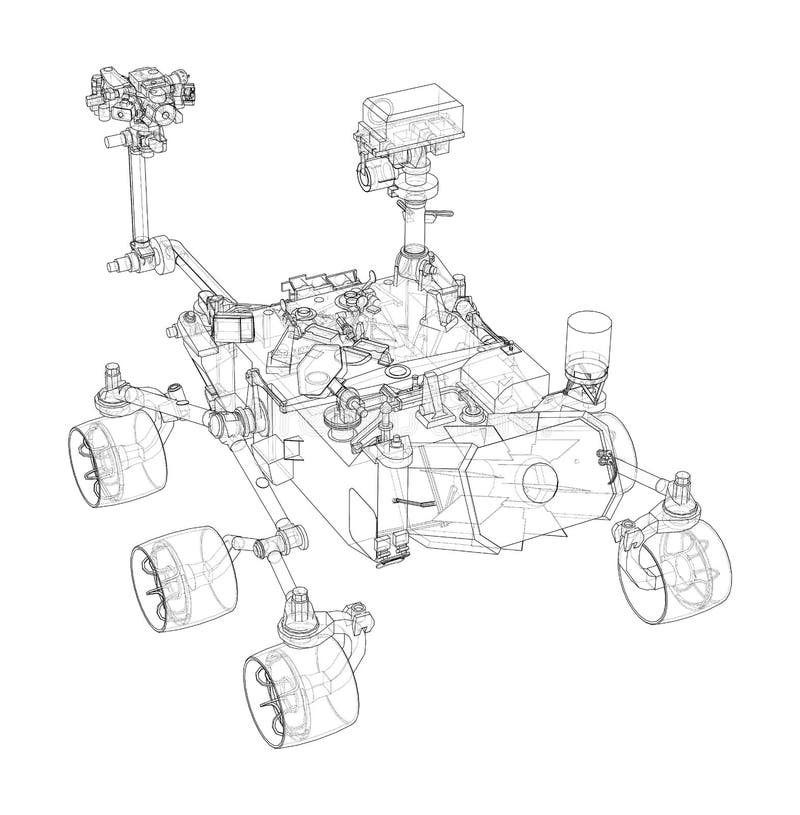Mars Rover. Vector Rendering of 3d Stock Vector - Illustration of mars ...