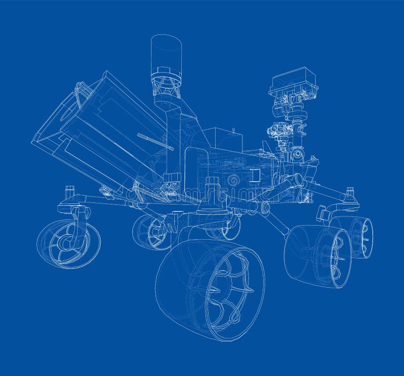 Mars Rover. Vector Rendering of 3d Stock Vector - Illustration of ...