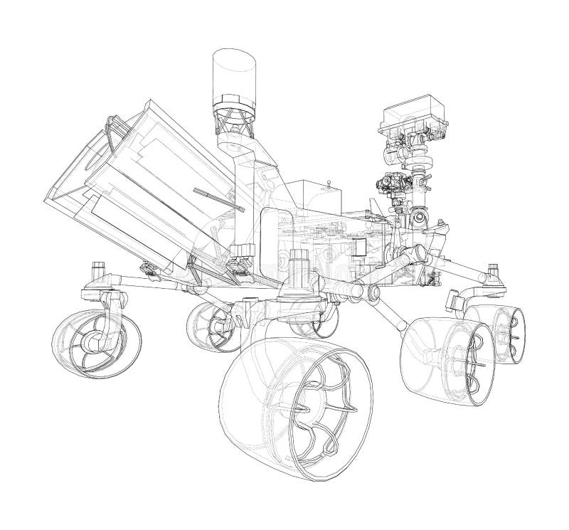 Mars Rover. Vector Rendering of 3d Stock Vector - Illustration of space ...