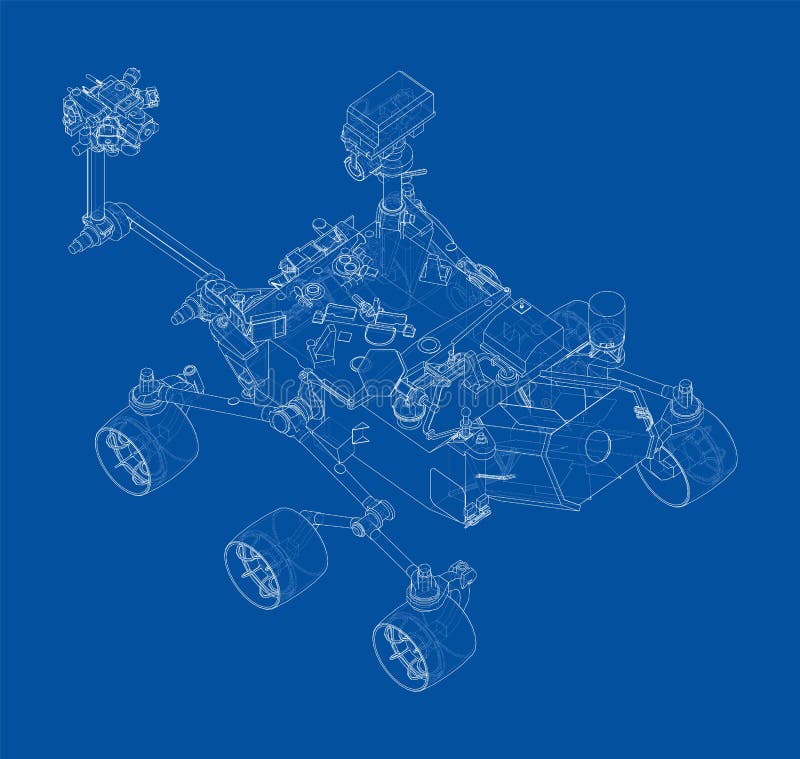 Mars Rover. Vector Rendering of 3d Stock Vector - Illustration of ...