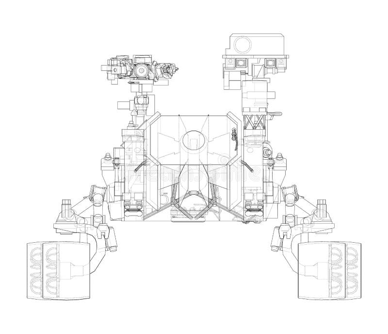 Mars Rover. Vector Rendering of 3d Stock Vector - Illustration of ...