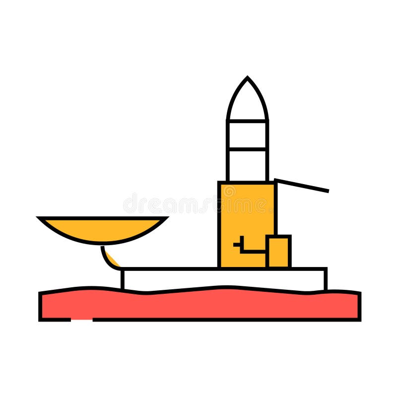 Mars Sample Return Mission Planet Icon Color Illustration Stock ...