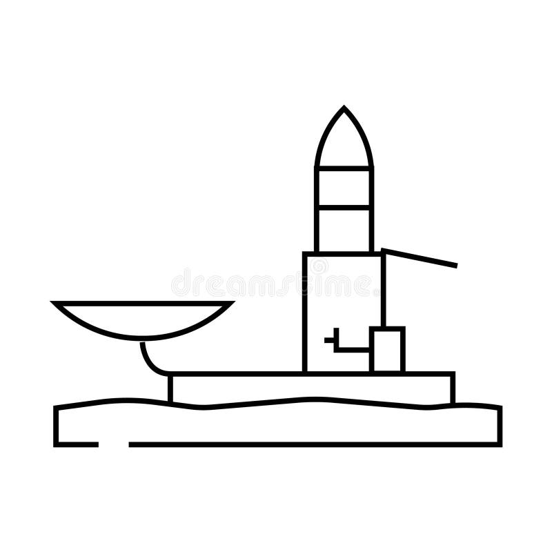 Mars Sample Return Mission Planet Line Icon Vector Illustration Stock ...